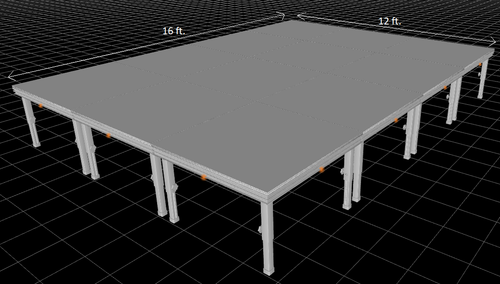 Cedarslink Professional Portable 12 X 16FT Riser Stage Kit System 23 ...