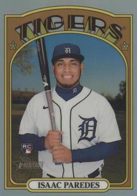 2021 Topps Heritage High Number - Isaac Paredes #601 Chrome Refractor ...