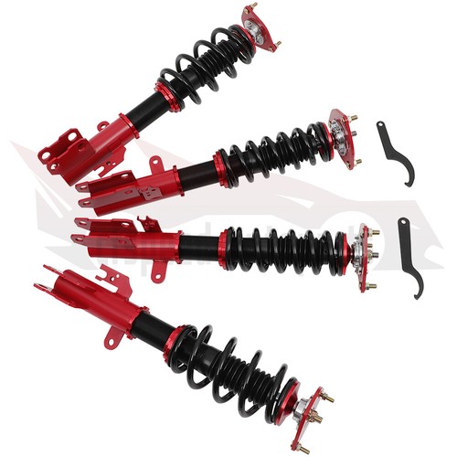 Red Coilovers Struts Shocks Suspension Kits Adj Height For 92-2001 ...