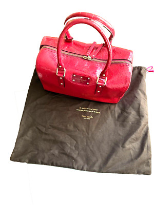 kate spade large red purse leather 3 Pocket with dusty bag | eBay