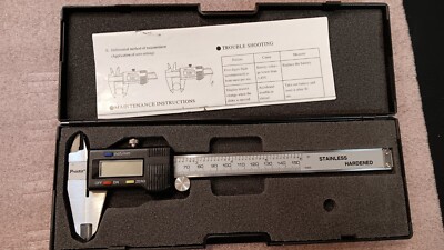 WHITWORTH 0-150MM METR-ISO ELECTRONIC DIGITAL CALIPER 6IN STAINLESS ...