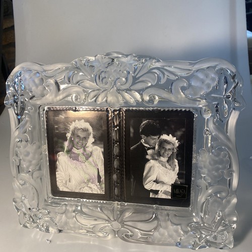 Mikasa Wedding Frame Dual Photo Picture Frame Decorative Frosted Grapes ...