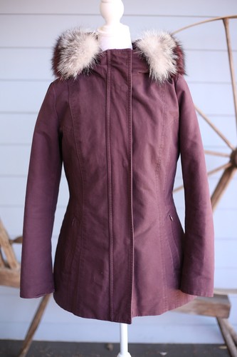 Manteau de luxe en fourrure violette Dawn Levy Maci merlot taille XS | eBay