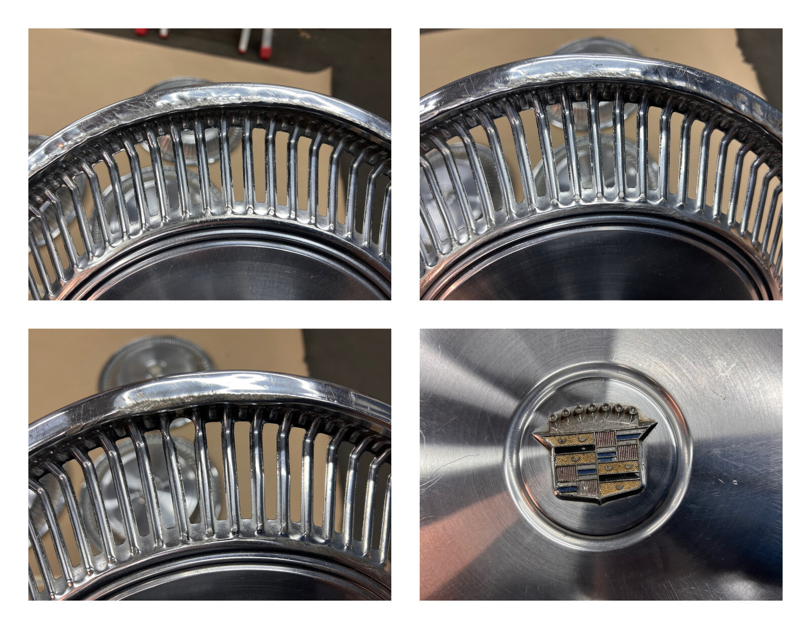 OEM 69-70 Cadillac Eldorado 15" HUBCAPS FACTORY ORIGINAL WHEEL COVERS ...