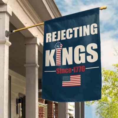 Rejecting Kings 1776 American Flag, Anti Racist Anti Trump Flag Double ...