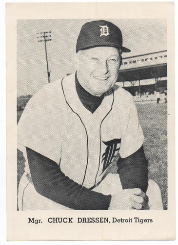1960s MLB Baseball Photo / Card Chuck Dressen Manager of the Detroit ...