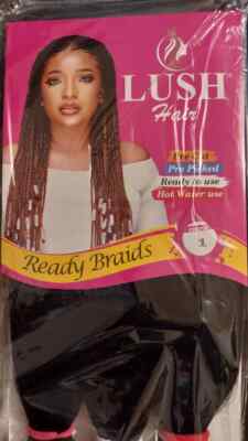 Lush Hair Extensions Pre-Cut Pre-Picked Ready Braids 24" 165g/180g ...