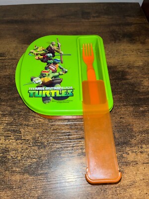 ZAK Teenage Mutant Ninja Turtles Lunch Snack Container Box with Plastic ...