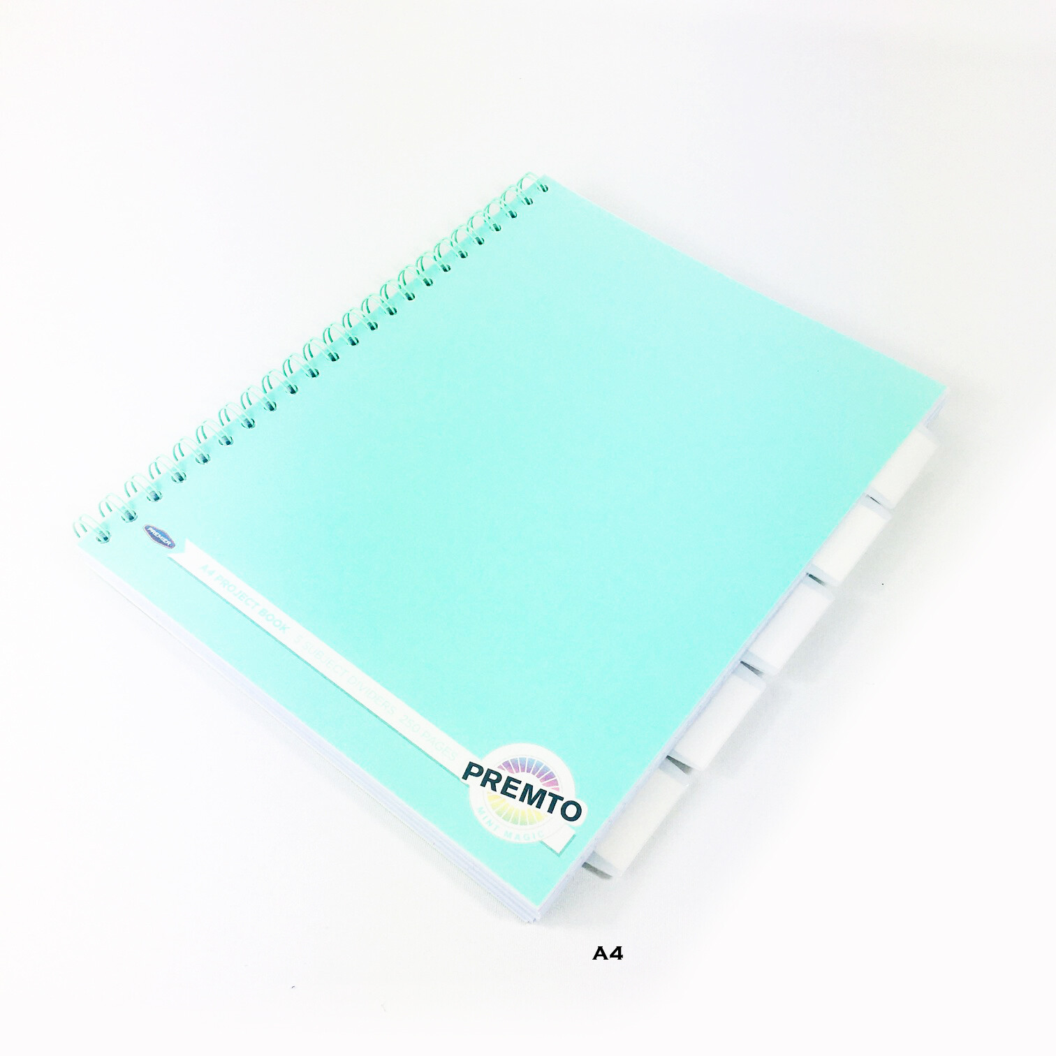 A4/A5 Project Book Spiral Notebook 250Pages 5 Subject Dividers Pad ...