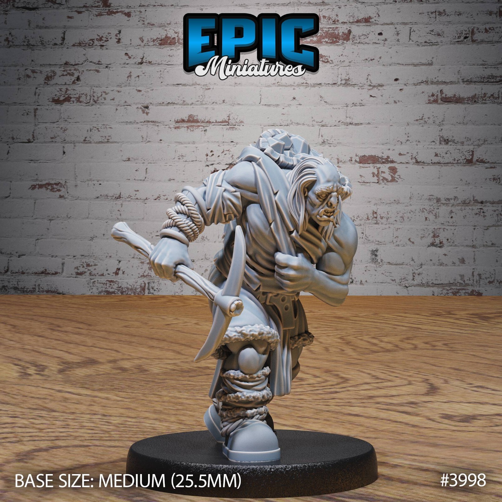 Epic Miniatures Fantasy 28mm - ORC VILLAGER Dungeons and Dragons DnD ...