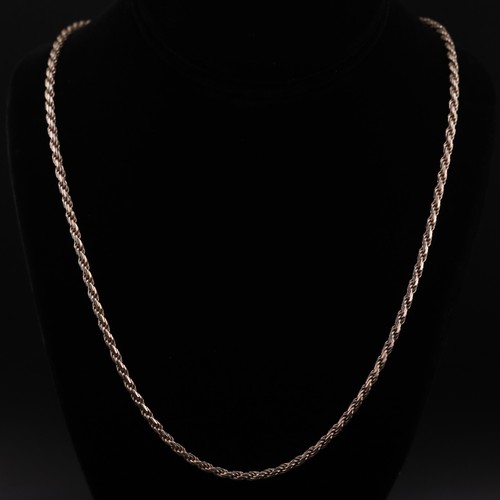 Sterling Silver - ITALY SU 3mm Rope Chain 24" Gold Necklace - 21g | eBay