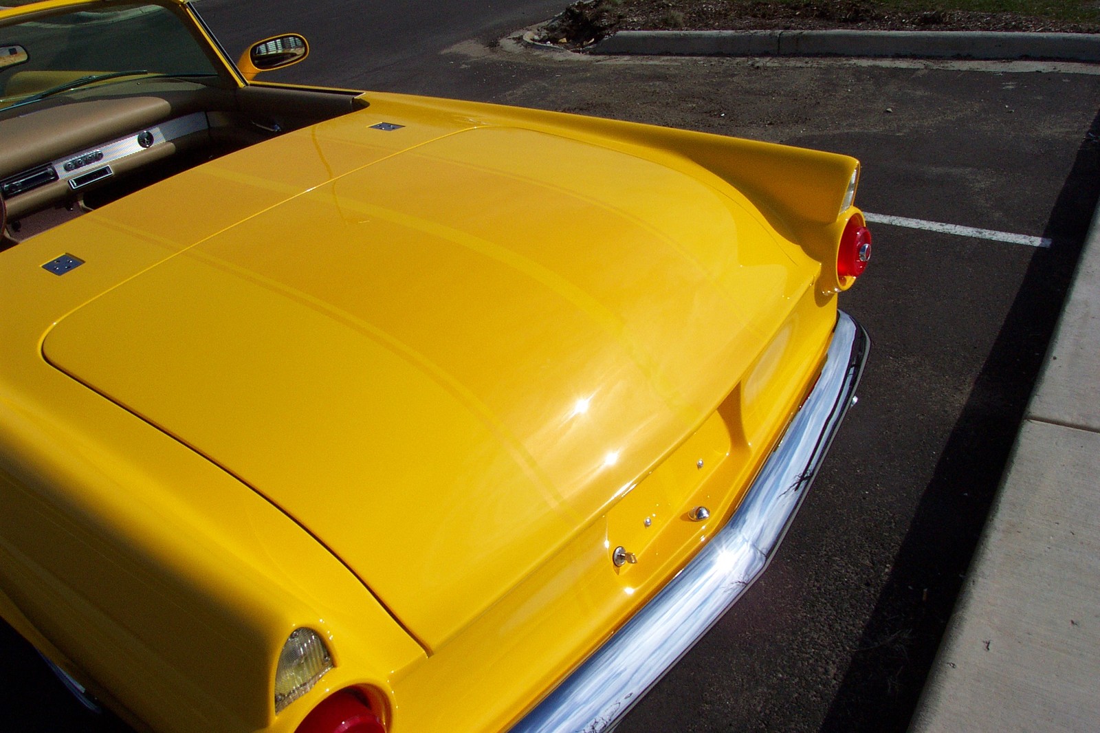 55 56 THUNDERBIRD, T-BIRD, NEW CUSTOM SHAVED SMOOTHIE CHROME REAR ...