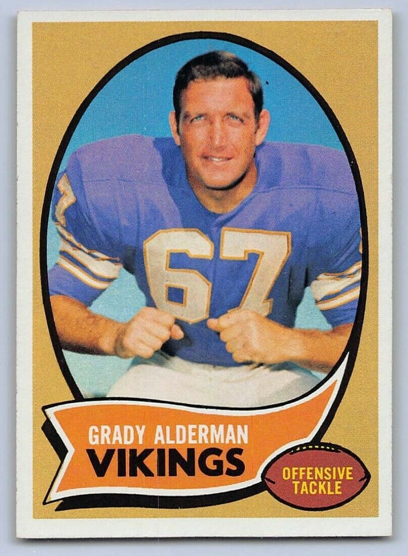 1970 GRADY ALDERMAN - Topps Football Card- # 108 - MINNESOTA VIKINGS | eBay