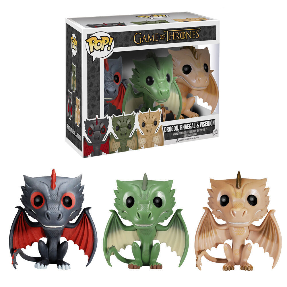 Funko Pop! Vinyl: Game of Thrones - GOT - Dragon 3-Pack - HBO (HBO ...