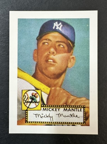 MICKEY MANTLE - REPRINT OF 1952 ROOKIE CARD - YANKEES - HOF | eBay
