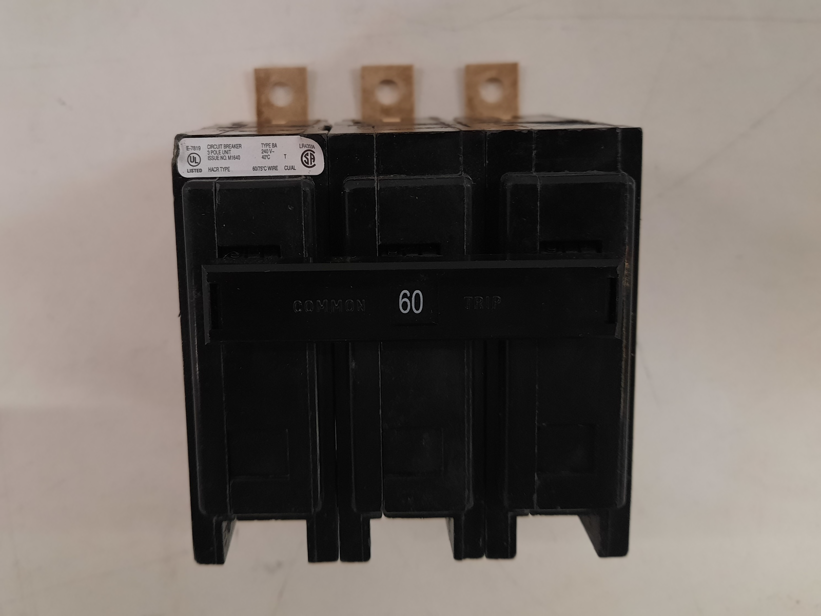 Eaton NSB BAB3060HT Miniature Circuit Breakers (MCBs) BAB 3P 60A 240V ...