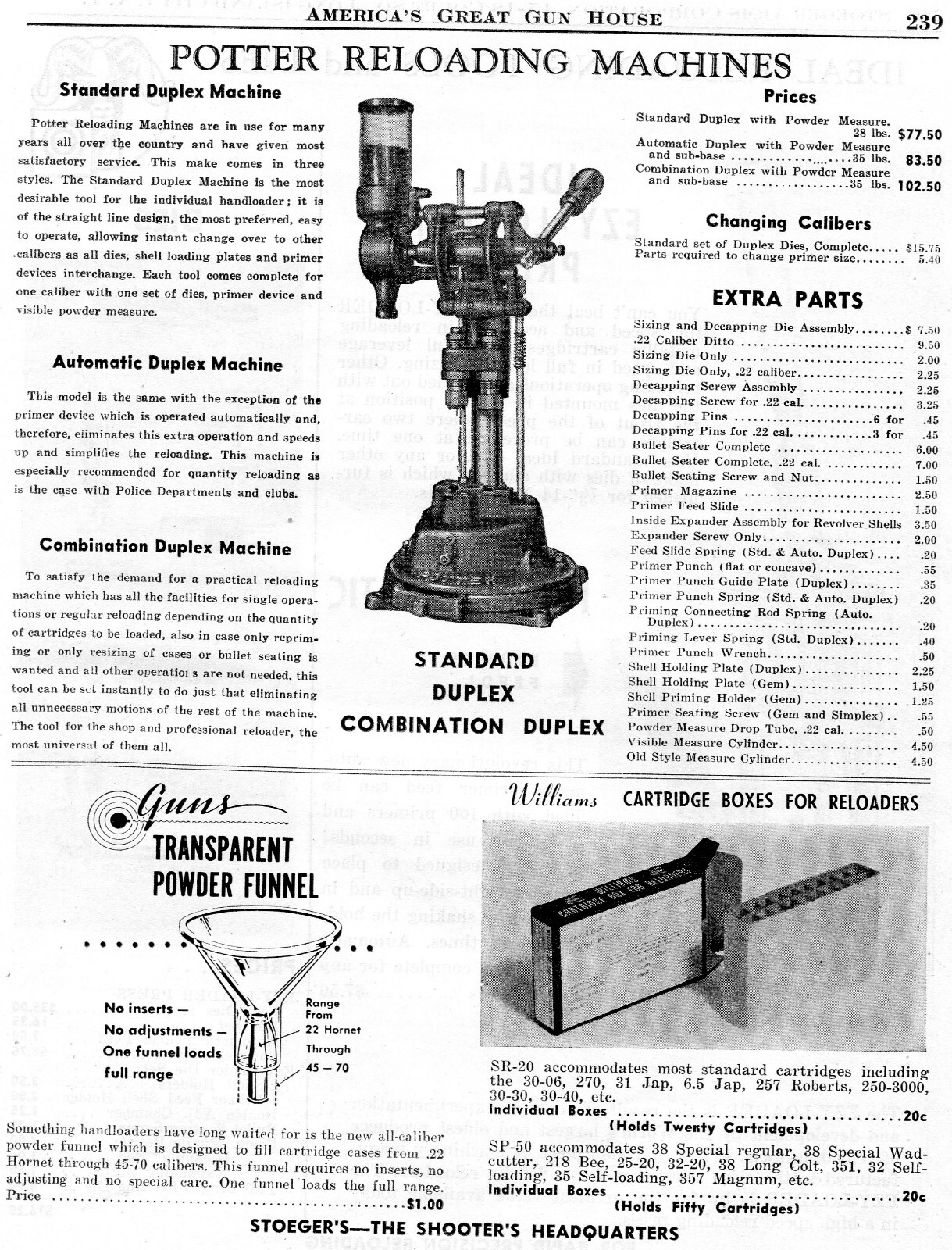 1954 Print Ad of Potter Standard Automatic & Combination Duplex ...