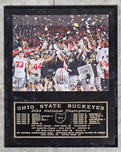 Ohio State Buckeyes 2024 National Champions 12" X 15" Plaque | eBay