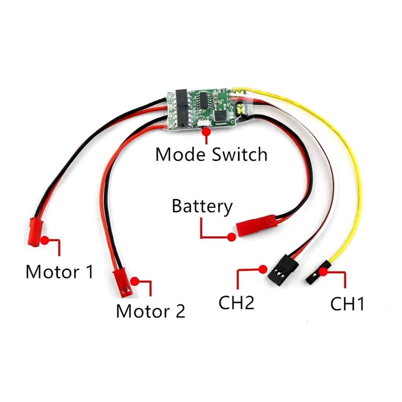 Dual Way Brushed Esc 2S-3S Lipo 5A Esc Speed Control for Rc Model Boat ...