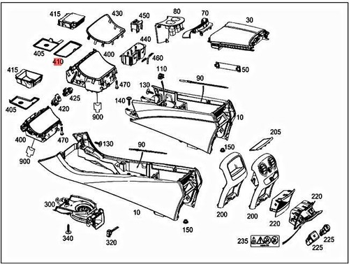 Genuine MERCEDES A205 C205 C253 S205 W205 W447 X253 Stowage tray ...