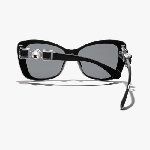 Chanel CH 5445H 501/S4 Women's Black Frame / Gray Lens Butterfly ...