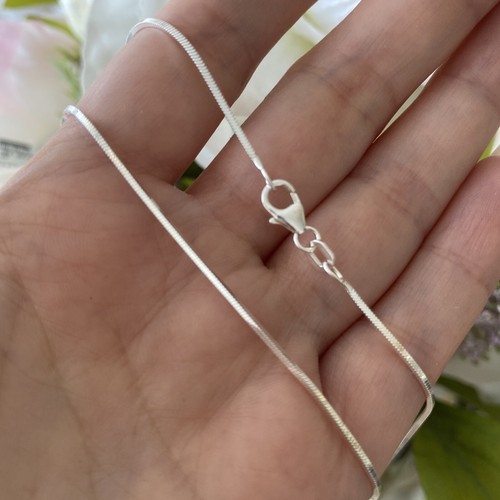 Solid 925 Silver Chain 1 mm Snake Chain 50 cm 4.34g Men Women K320 | eBay