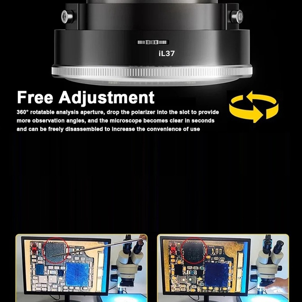 2X(IL37 Microscope Professional Polarized LED Light for Clear Visuals ...
