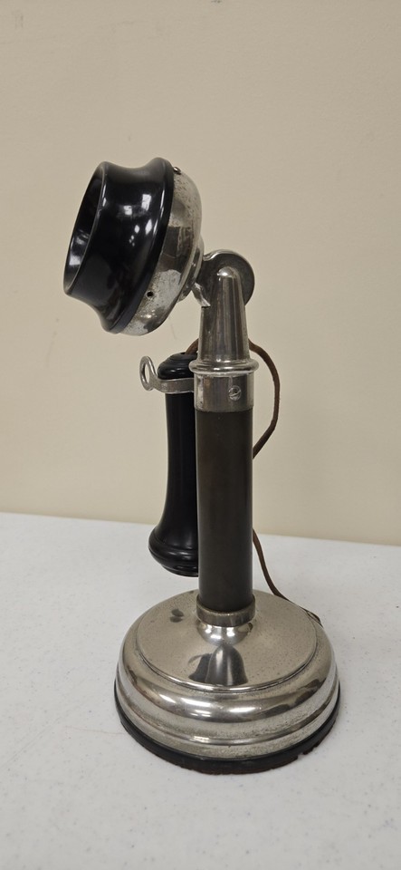 1908 Antique Kellogg Nickel Candlestick Telephone | eBay