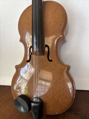 Vintage Miniature Replica Violin Musical Instrument Doll Sized Plays ...