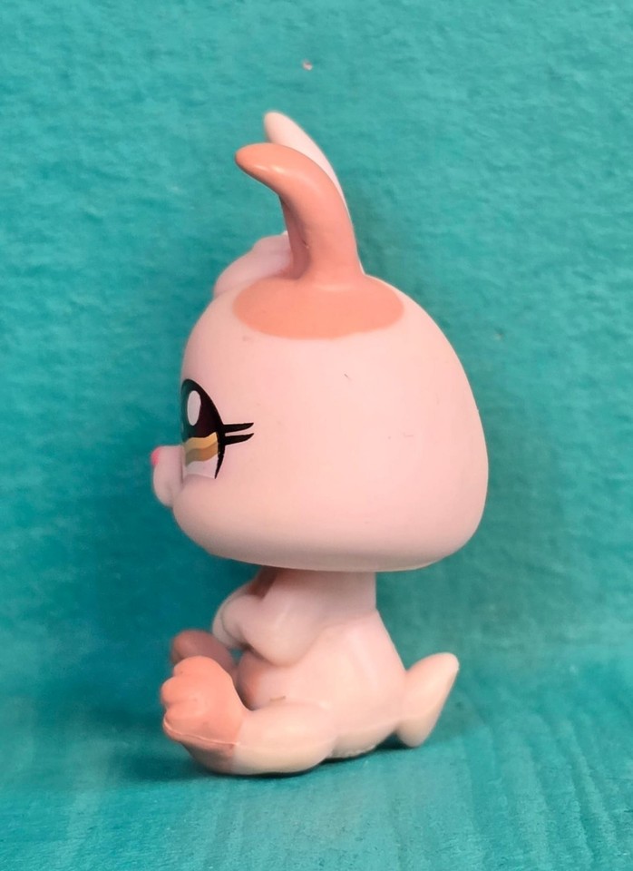 Littlest Pet Shop LPS #1366 DWarf Bunny Rabbit Pink Short Ears Brown ...