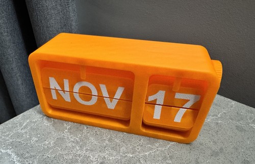 Modern Mechanical Desk Perpetual Calendar Orange Flip Calendar | eBay