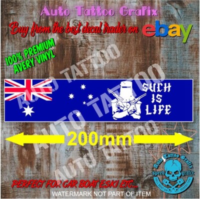 NED KELLY AUSTRALIAN FLAG DECAL STICKER PATRIOTIC AUSTRALIANA AUSSIE ...