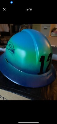Seahawks Hand Painted Hard Hat Never Worn | eBay