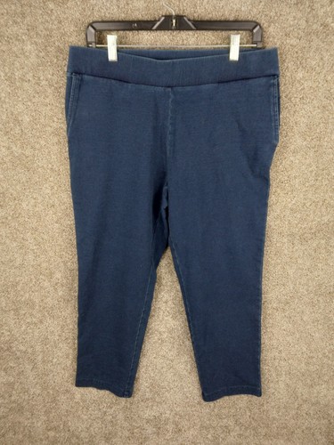 J.Jill Pure Jill Slim Crops Pull On Pants Women M Indigo Mid Rise ...