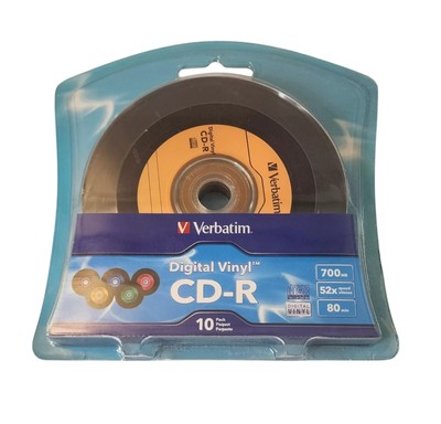 Verbatim CD-R 10 Pack Digital Vinyl 700MB 52X 80-Min Mini Albums ...
