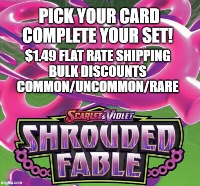 Flat Ship! Shrouded Fable Complete Your Set C/UC/R Pokemon NM/M | eBay