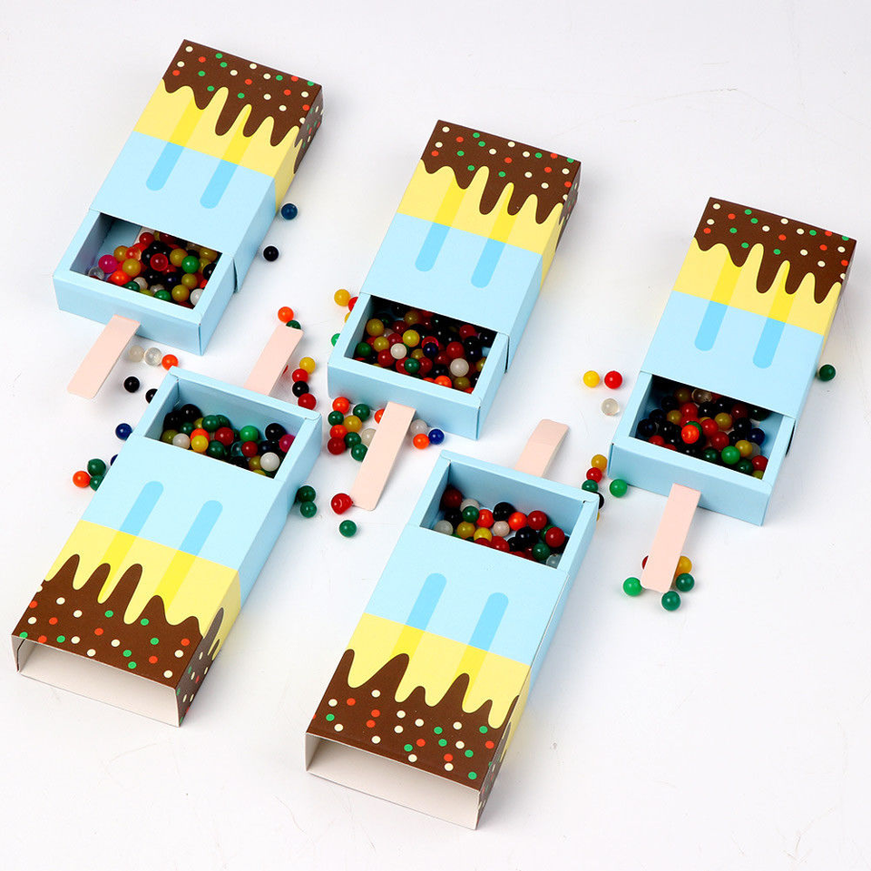 10x blue Ice Popsicle Candy Box Birthday Wedding Party Gift Baby Shower ...
