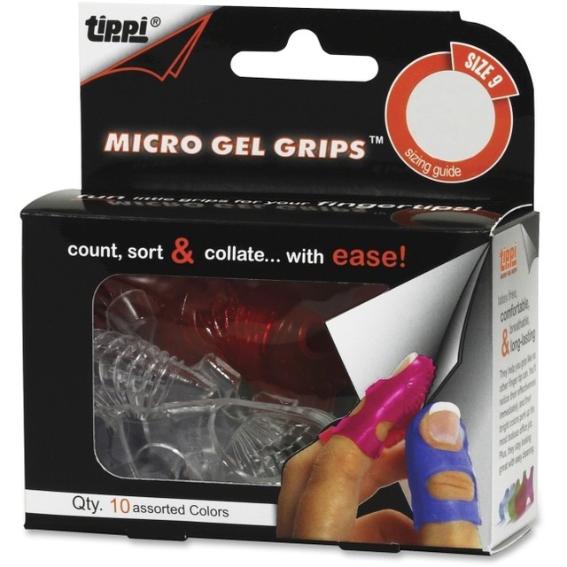 Lee Products 61090 Tippi Micro-gel Fingertip Grips Size 9 Large Asstd ...