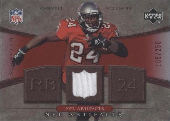 2007 Upper Deck Artifacts - Nfl Artifacts Cadillac Williams #NFL-CW Red ...