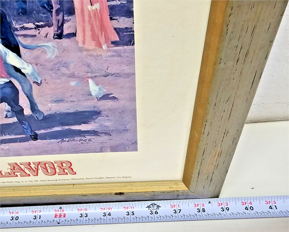 Vintage 1960 Pabst Blue Ribbon (PBR) Bar Sign Good Old Time Beer Flavor ...