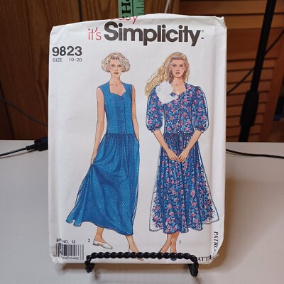 9823 Simplicity SEWING Pattern UNCUT Misses 10-20 loose-fit drop-waist ...