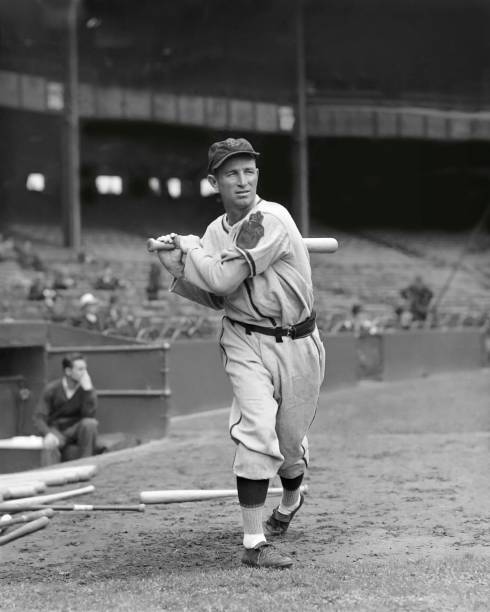 Samuel F West Of The St Louis Browns Swinging A Bat In 1938 Old ...