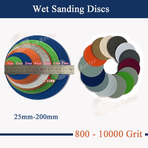 25mm-200mm Wet Sanding Discs Polishing Sandpaper 800 - 10000 Grit ...