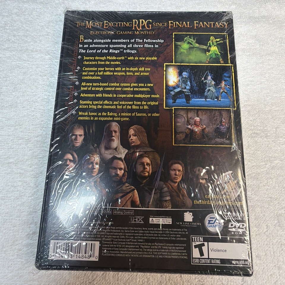 The Lord of The Rings - The Third Age - PS2 - Factory Sealed not Graded ...