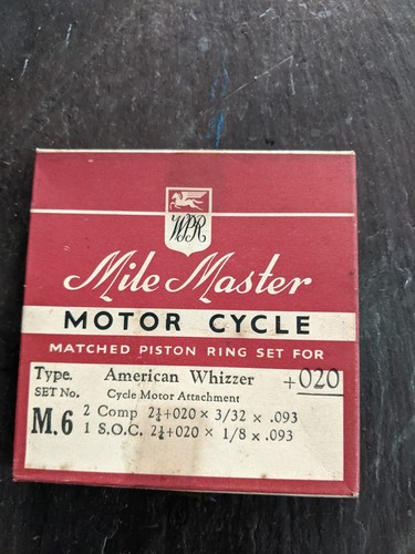 Genuine Vintage Nos Whizzer Mile Master Rings +020 H, J, 300, 700 ...
