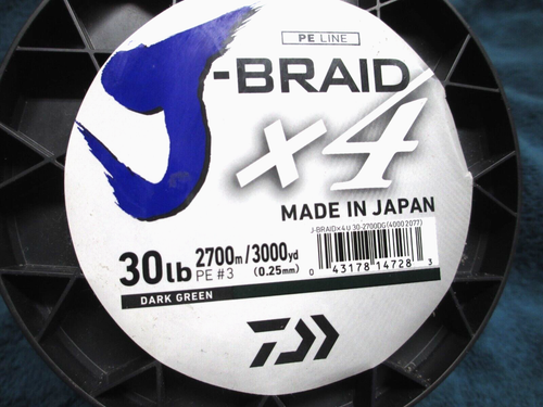 J-BRAID 30lb. /3000 yards dark green NEW IN PACKAGE | eBay