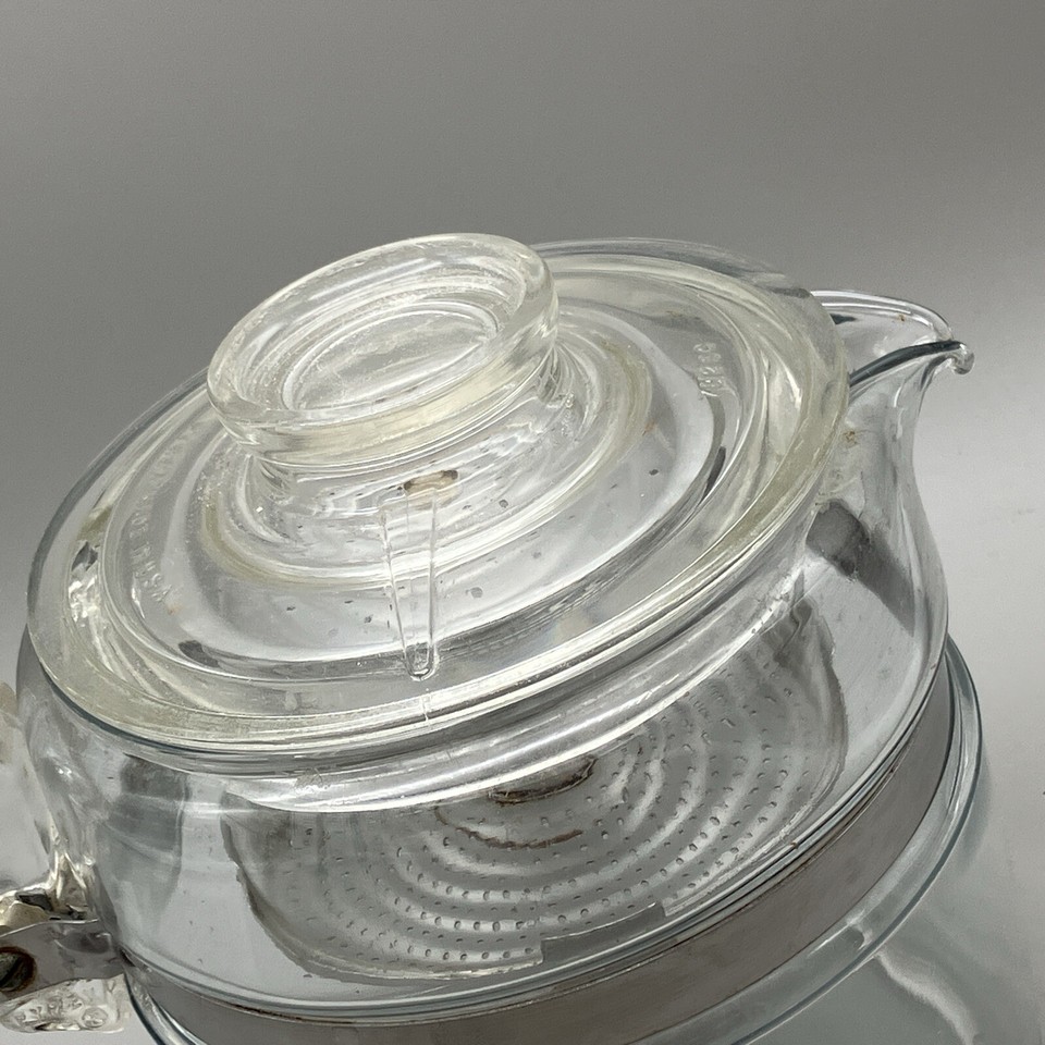 Vintage Pyrex Percolator • 4-6 Cup Coffee Pot 7756-B • Flameware A29 | eBay