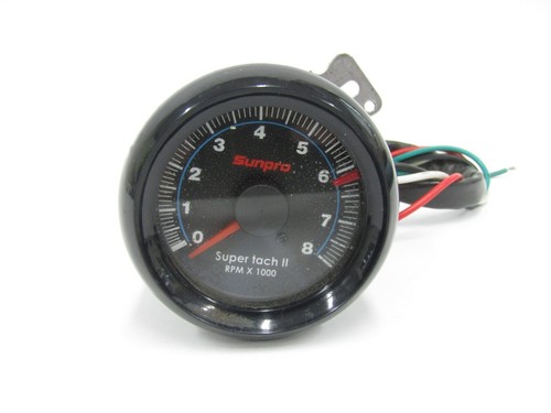 Vintage Sunpro Super Tach II Mini Tachometer 8k RPM 2.5" diameter | eBay