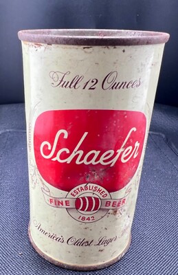 Schaefer Fine Beer Schaefer Brewing New York Flat Top Can Empty 5”l x 3 ...