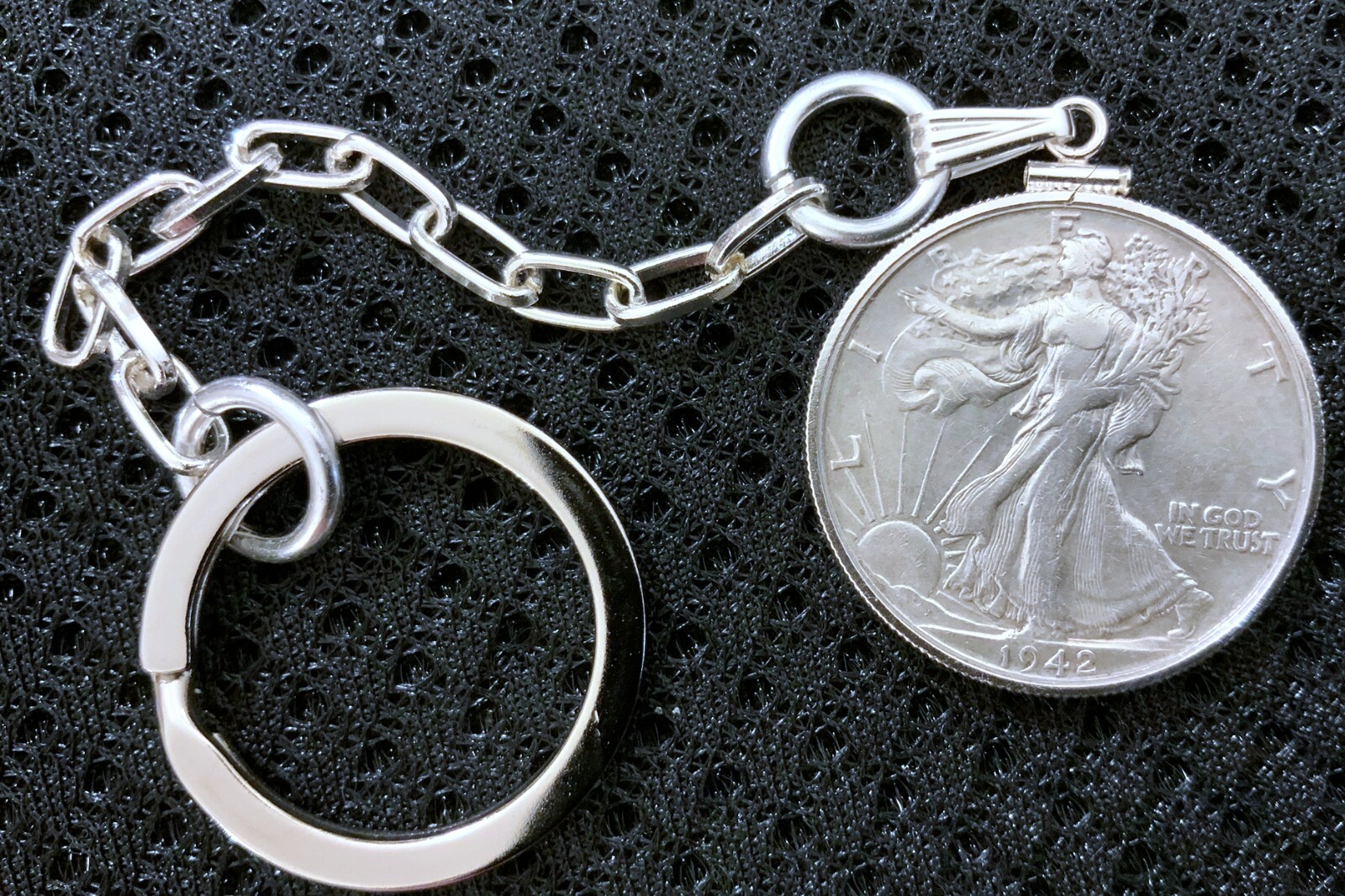 (American Liberty Eagle) Half Dollar Sterling Silver Bezel Keychains | eBay